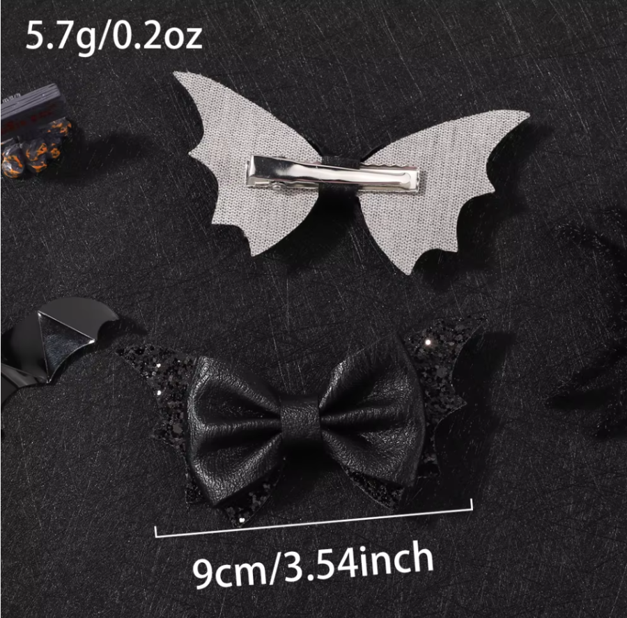 2 Bat-Wing-Shaped Hair Clips - Rockos Online Store